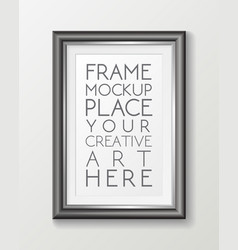 Realistic rectangular red frame template frame Vector Image