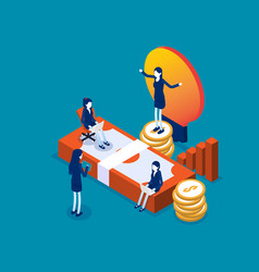 Financial management with icons Royalty Free Vector Image