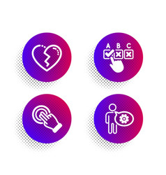 Touchscreen gesture correct checkbox and broken Vector Image