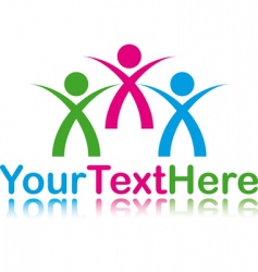 Happy team logo Royalty Free Vector Image - VectorStock