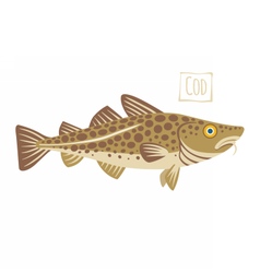Cod fish cartoon Royalty Free Vector Image - VectorStock