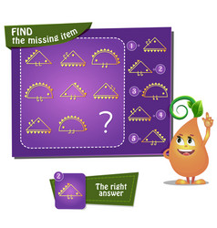 Find the missing item square iq Royalty Free Vector Image