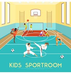 Sport for kids physical training Royalty Free Vector Image Sport for kids physical training Royalty Free Vector Image