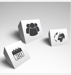 Font sticker design with grade three word Vector Image