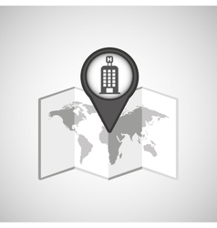 Travel concept location map hotel pin design Vector Image