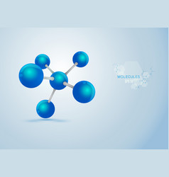 Colourful 3d molecules structures Royalty Free Vector Image