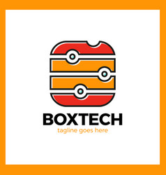 Box tech logo Royalty Free Vector Image - VectorStock