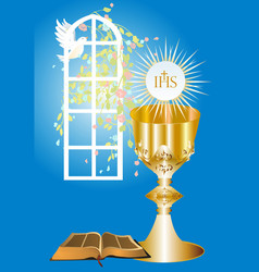 First holy communion Royalty Free Vector Image