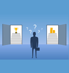 Curious man with question marks Royalty Free Vector Image