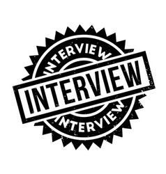 Interview rubber stamp Royalty Free Vector Image