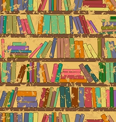 Library book shelf seamless pattern Royalty Free Vector