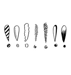 Exclamation mark seamless pattern doodle style Vector Image
