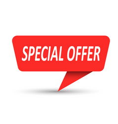 Extended offer banner pointer sticker label Vector Image
