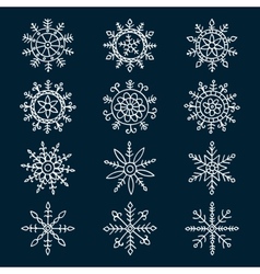 Snowflake set Royalty Free Vector Image - VectorStock