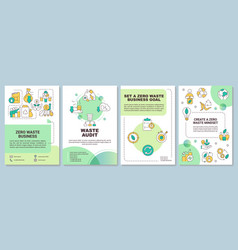Zero waste business principles green brochure Vector Image