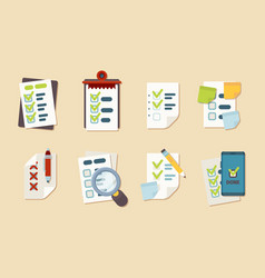 Checklist and to do list icons set Royalty Free Vector Image