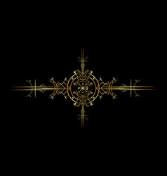 Magic ancient viking art deco vegvisir sign Vector Image