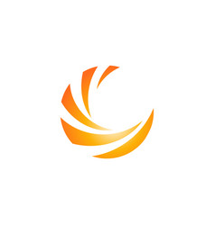 Isolated abstract round shape orange color logo Vector Image