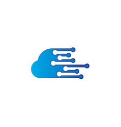 Internet connection cloud logo Royalty Free Vector Image