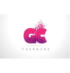 Ed letter logo design purple texture creative Vector Image