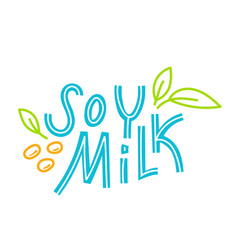 Soy milk label splash natural and fresh Royalty Free Vector