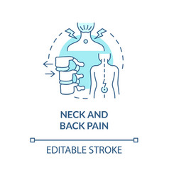 Neck pain infographic Royalty Free Vector Image