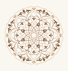 Persian round pattern Royalty Free Vector Image