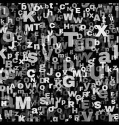Random letters seamless pattern Royalty Free Vector Image