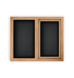 Wood window frame Royalty Free Vector Image - VectorStock