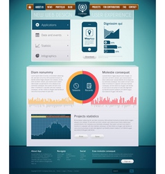 Flat ui kit for responsive web design Royalty Free Vector