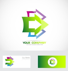 Forward arrow moving concept logo Royalty Free Vector Image