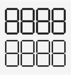 Digital numbers digits display Royalty Free Vector Image