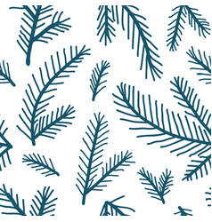Seamless pattern with cones and fur tree Vector Image
