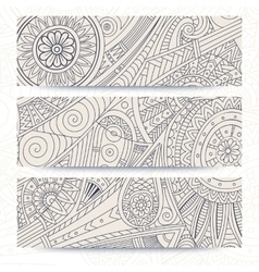 Festive tribal vintage ethnic banner Royalty Free Vector