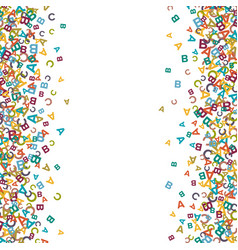 Colorful text box made from alphabet symbols Vector Image