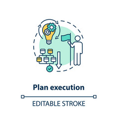 Plan execution concept icon Royalty Free Vector Image