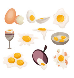 One fried egg symbol healthy food Royalty Free Vector Image