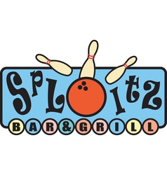 Retro bowling alley logos Royalty Free Vector Image