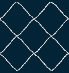 Nautical rope seamless fishnet pattern on light Vector Image