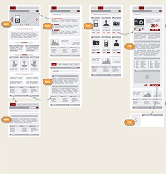 Internet web site structure navigation map Vector Image