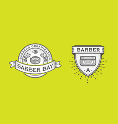 Barber shop logo western style Royalty Free Vector Image