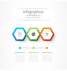 Process chart 3 step infographic elements Vector Image