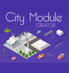 City module creator Royalty Free Vector Image - VectorStock