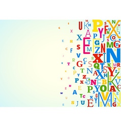 Letters alphabet in blue colors Royalty Free Vector Image