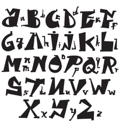 Alphabet font Royalty Free Vector Image - VectorStock