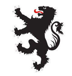 Rampant lion - the heraldic symbol Royalty Free Vector Image