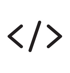 White code line art icon Royalty Free Vector Image