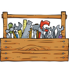 Cartoon tool box Royalty Free Vector Image - VectorStock