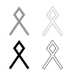 Odal othil rune othala symbol estate heritage Vector Image