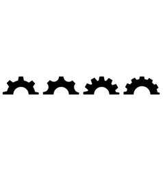 Gear icon half Royalty Free Vector Image - VectorStock